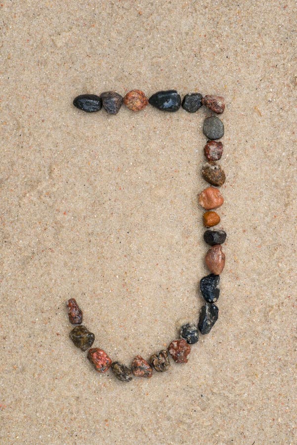 Pebble J Letter Sand Stock Photos - Free & Royalty-Free Stock Photos ...