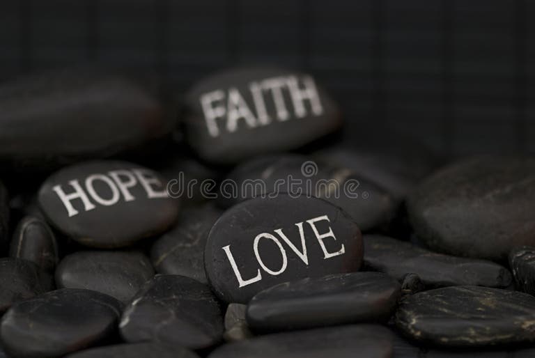 Pebble with message stock photo. Image of stone, phrase - 12732036