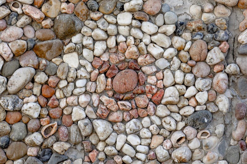 Pebble mosaic stock photo. Image of rough, colour, stone - 12378462