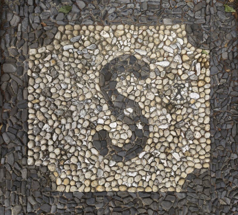 Pebble mosaic of letter S stock image. Image of black - 259254729