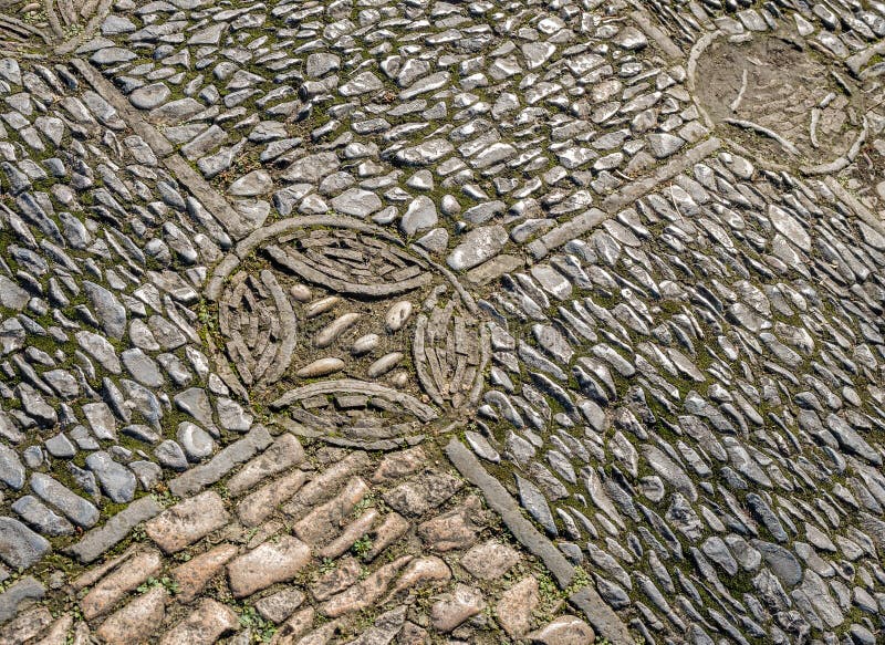 Pebble Patterns on the Pavement Stock Image - Image of paving, material ...