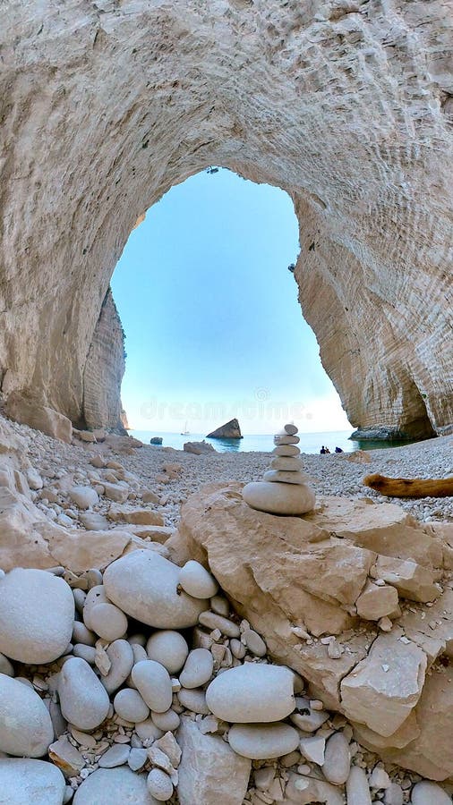 A Pebble Pile stock photo. Image of rekax, beach, mindfullness - 250999758