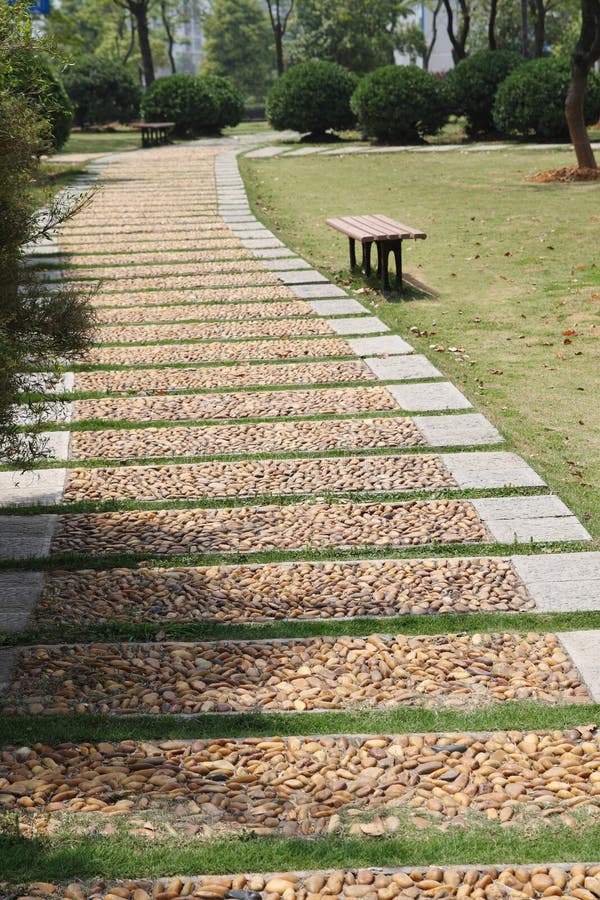 Pebble road stock image. Image of cobblestone, space - 14414711