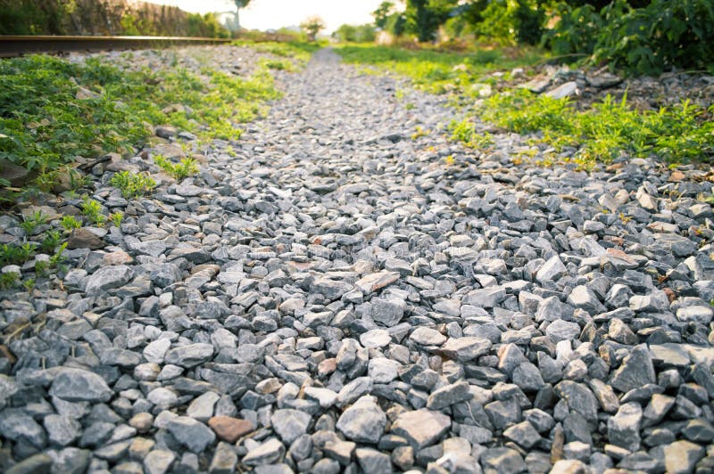 Pebble road stock photo. Image of horizon, stone, sunrise - 61759566