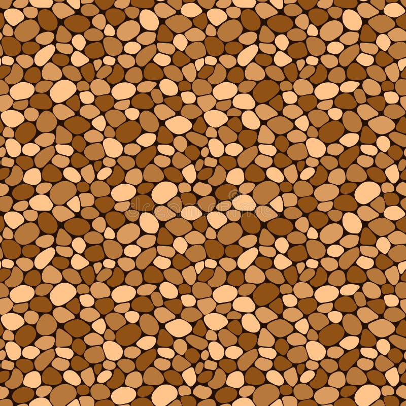 Pebble Seamless Pattern Set Vector Illustration. Stone Repeat Texture ...
