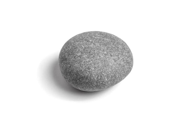 Pebble. Smooth Gray Sea Stone Isolated on White Background Stock Image ...