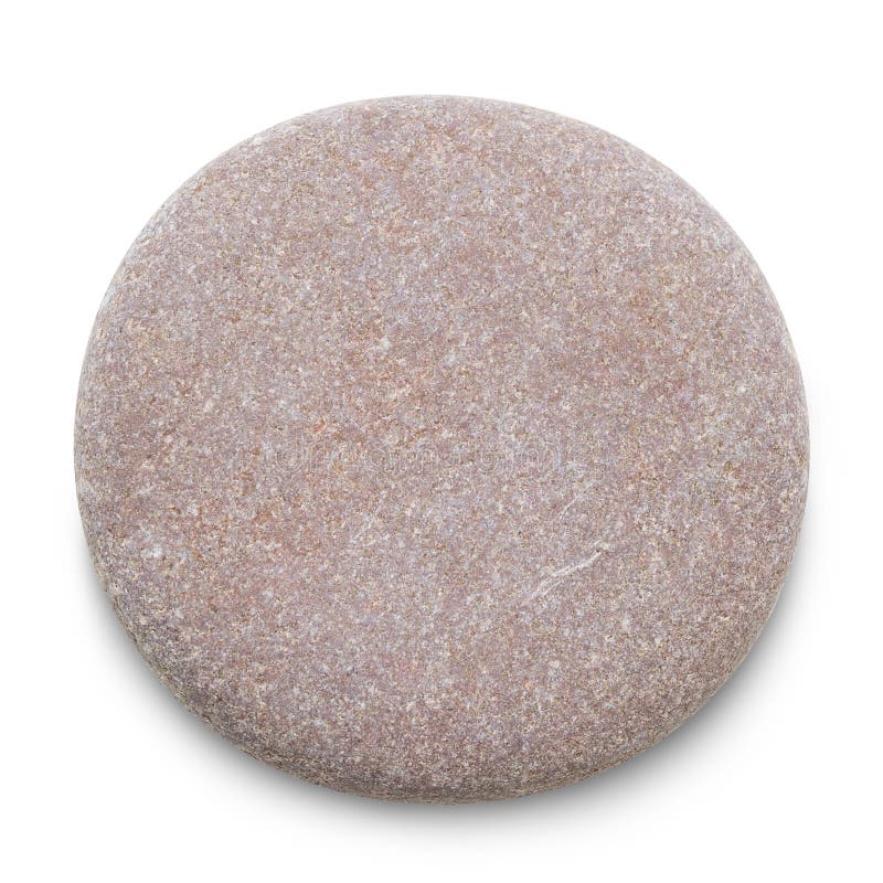 Pebble. Smooth Red Sea Stone Isolated on White Background with Shadows ...