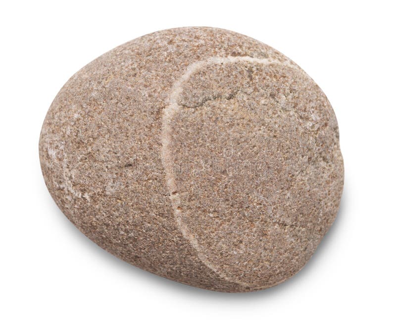 Pebble. Smooth Red Sea Stone Isolated on White Background with Shadows ...