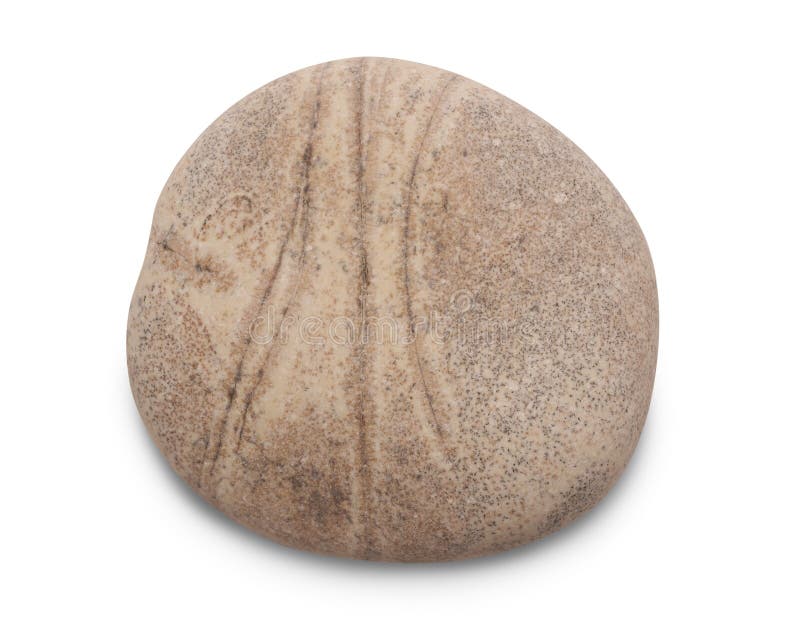 Pebble. Smooth Red Sea Stone Isolated on White Background with Shadows ...