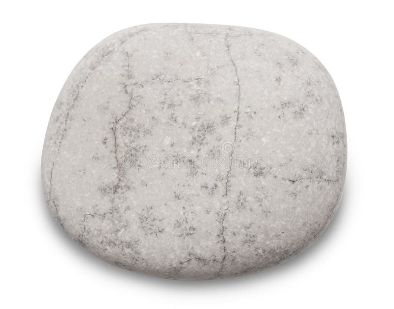 Pebble. Smooth Red Sea Stone Isolated on White Background with Shadows ...