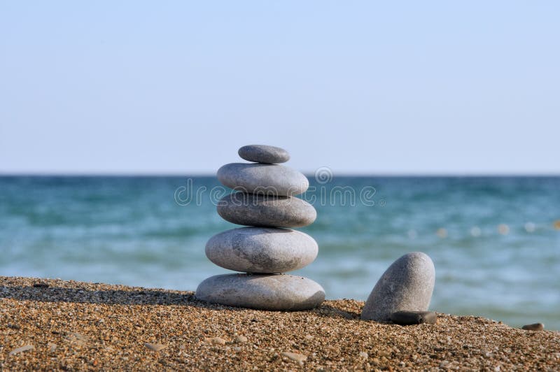 Pebble Stack in Water stock photo. Image of stacked, stone - 2097260