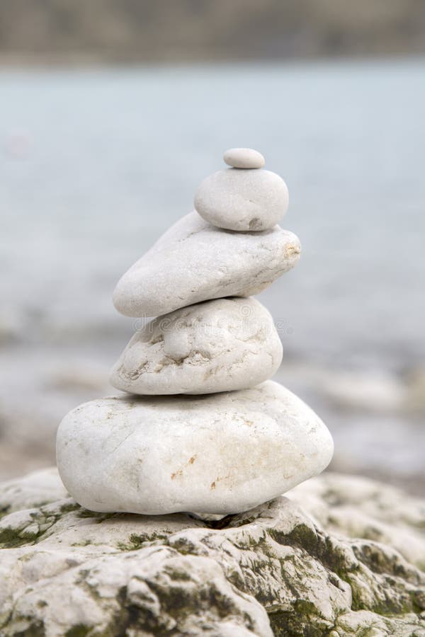 Pebble stack on beach stock image. Image of beach, balance - 2899485