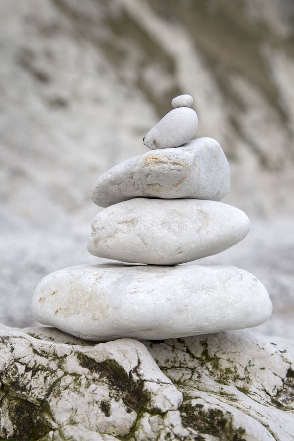 Pebble stack on beach stock image. Image of beach, balance - 2899485