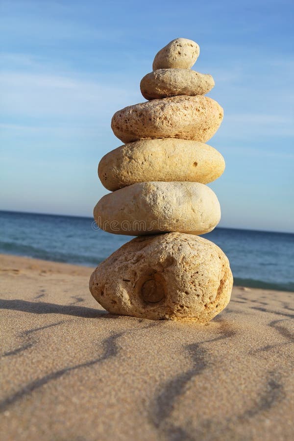 Pebble stack stock image. Image of order, tranquil, buddhism - 4252081