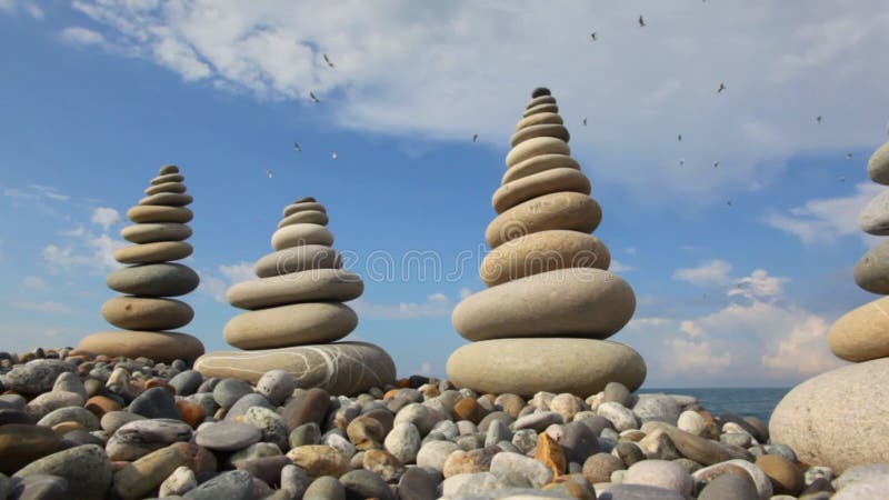 Pebble stack stock image. Image of order, tranquil, buddhism - 4252081