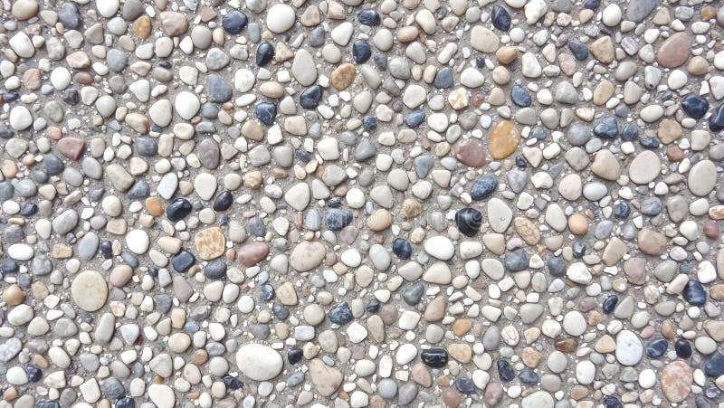 Pebble Stone Concrete Surface Texture Seamless Small Rounded Rock Background Stock Illustration ...