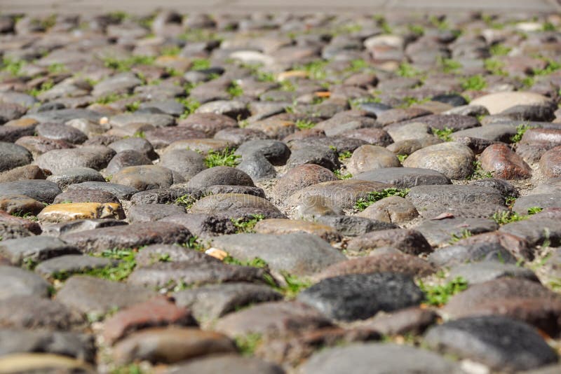 Pebble Stone Floor Tile in Perspective with Focus Selection Stock Image ...