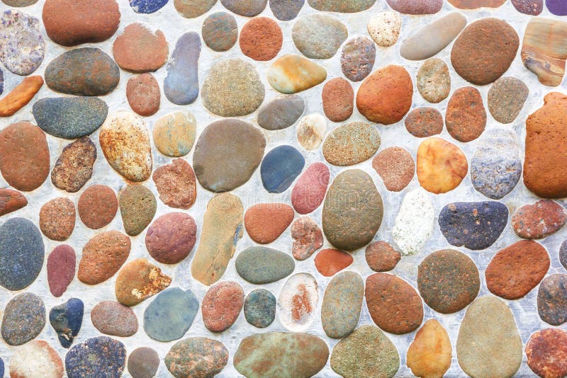 Pebble Stone Floor Tile Texture Stock Image - Image of backdrop, round ...