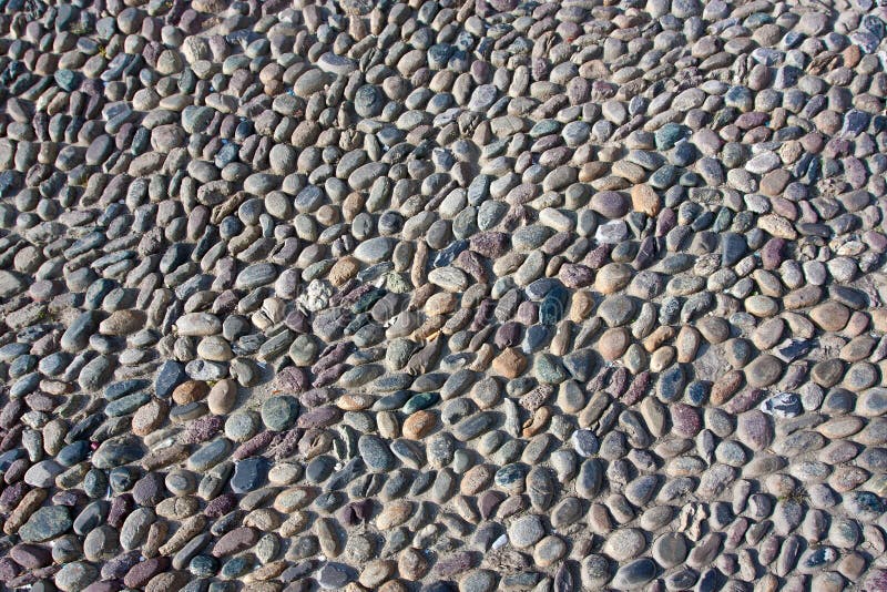 Pebble stone road texture stock image. Image of architecture - 15286007