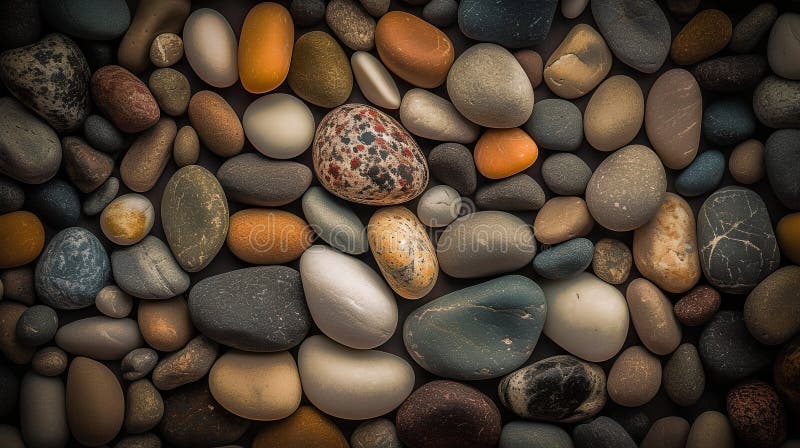 Pebble Stones Background, Image Ai Generated Stock Illustration ...