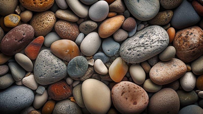 Pebble Stones Background, Image Ai Generated Stock Illustration ...