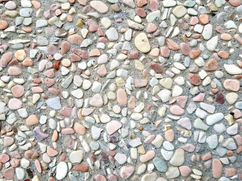 Pebble Stones on the Ground. Background and Texture for Design. Stock ...
