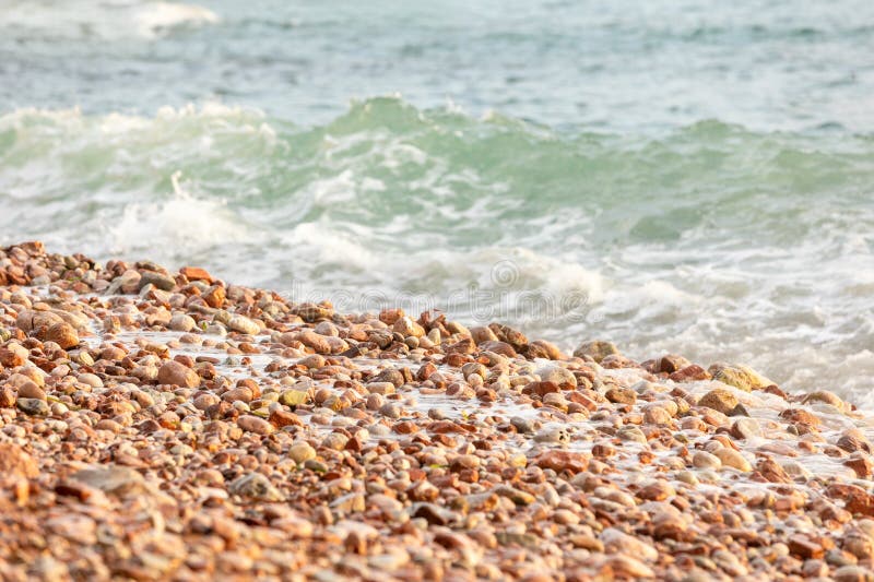 Pebble Stones on the Shore Close Up Background Stock Image - Image of ...
