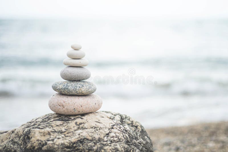 Pebble Tower Balance Harmony Stones Arrangement on Sea Beach Coastline ... Pebble Tower Balance Harmony Stones Arrangement on Sea Beach Coastline ...