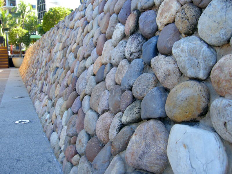 Pebble wall stock photo. Image of pebbles, colours, thailand - 68910592