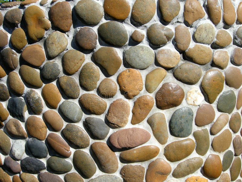 Pebble wall stock photo. Image of pattaya, stones, barrier - 68910638