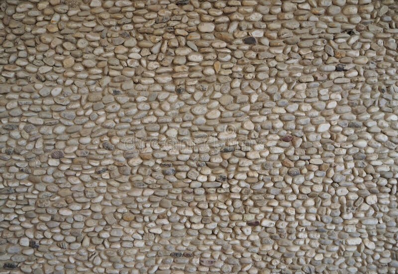 Pebble Wall Made of Small Stones of Different Size and Shape ...