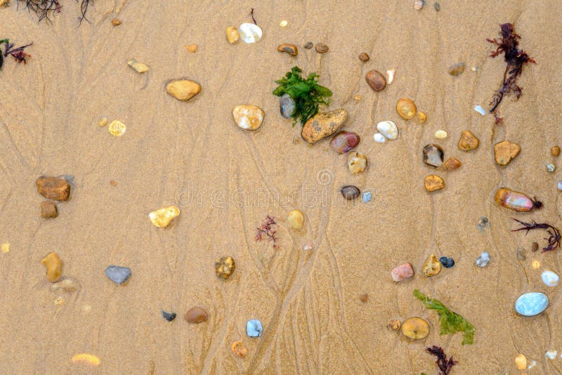 Pebbled on a Beach at the Atlantic Ocean. Stock Image - Image of ...