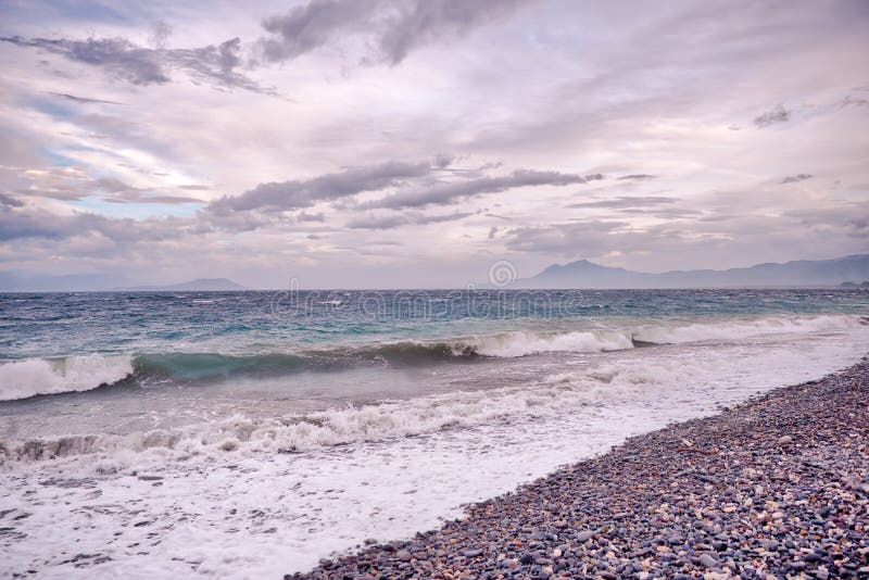 Pebbled Beach of Punta Malabrigo, Lobo, Batangas Stock Photo - Image of ...