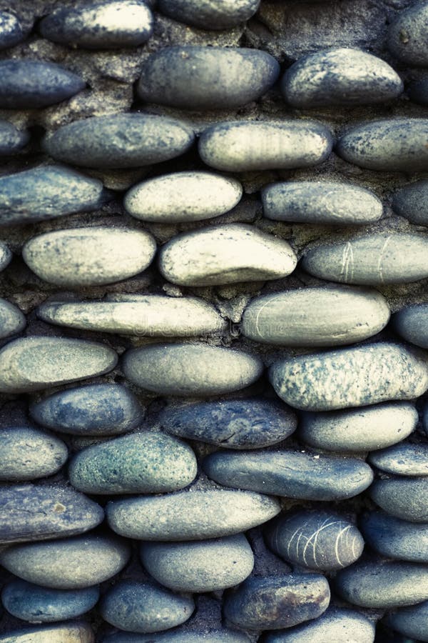 Pebbled garden wall stock photo. Image of closeup, cobble - 94188006
