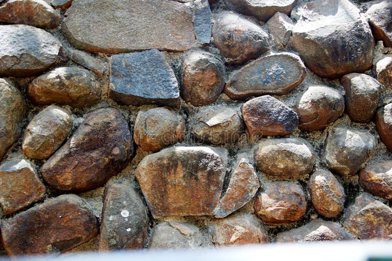 Pebbled Stone Wall stock photo. Image of wall, pebbled - 117946198