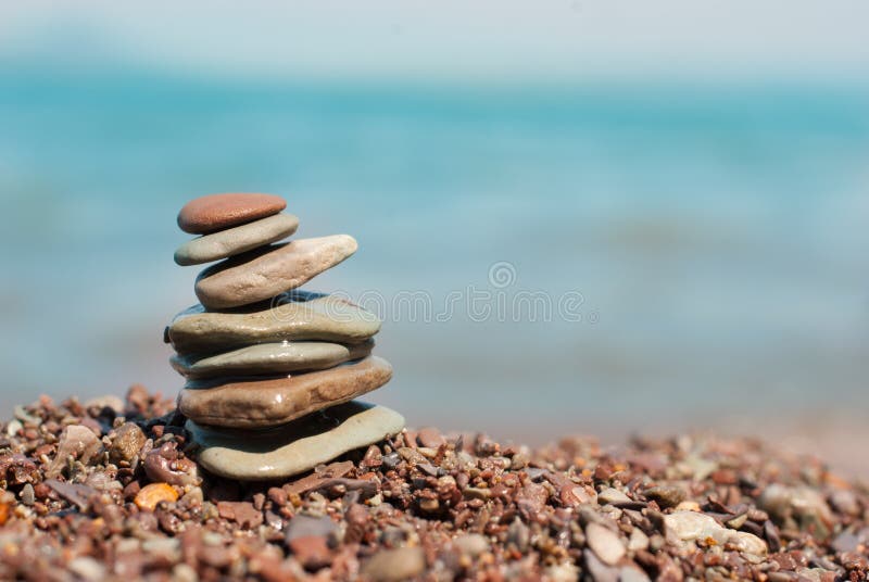 Pebbles in balancing stock image. Image of rock, stability - 25621651