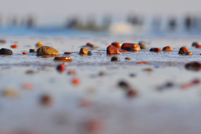 Pebbles on the beach stock image. Image of pebbles, illuminated - 93827393