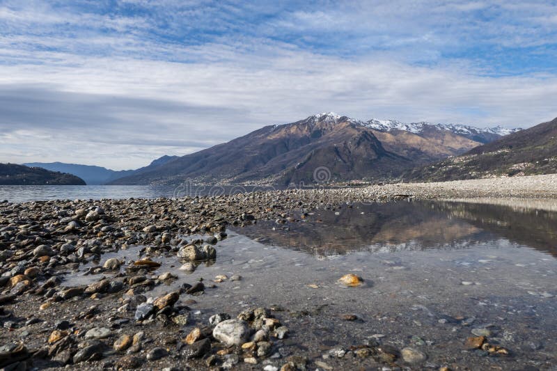 Pebbles on a Beach of Lake Como Stock Photo - Image of green, nature ...