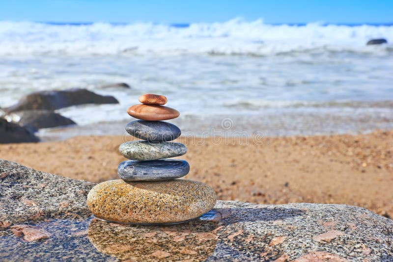 Pebbles on Beach, Symbols of Peace Stock Image - Image of peace ...