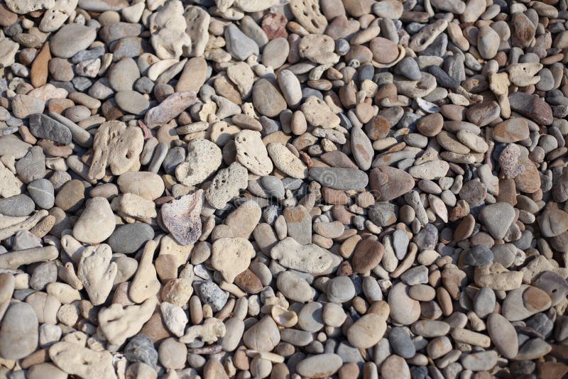 Pebbles on the beach stock photo. Image of real, arid - 79084858