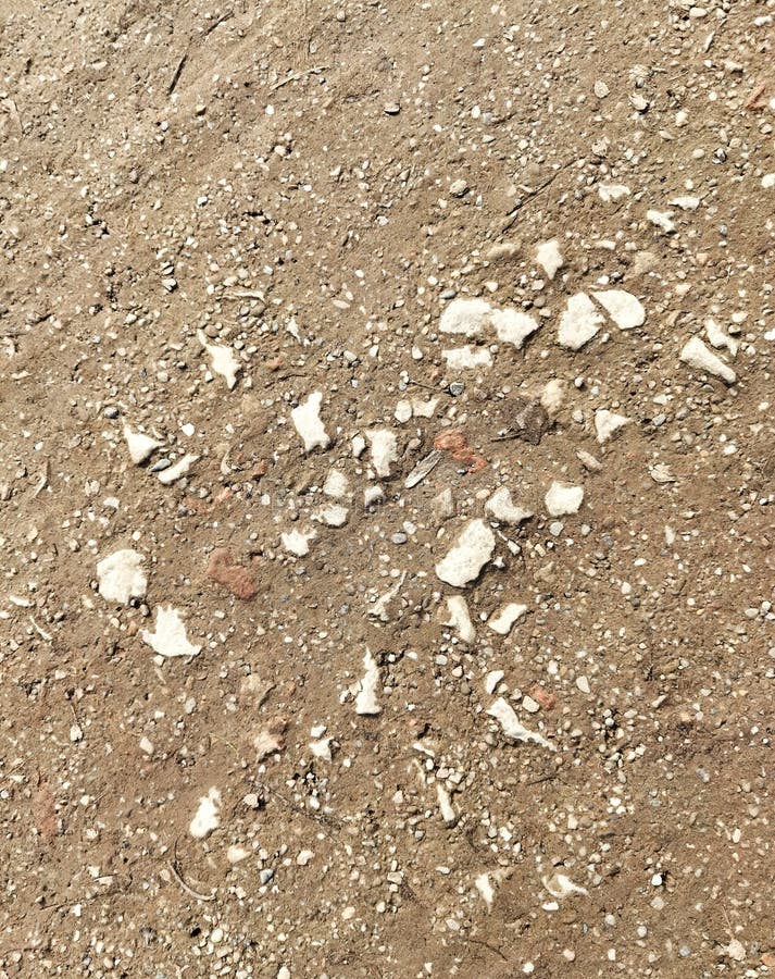 Pebbles on the Brown Dirty Path Stock Photo - Image of concrete, cement ...