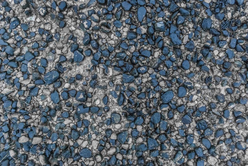 Pebbles Dark Blue River Stone Natural Background Shore Surface Rough ...