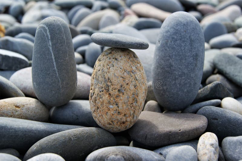 Pebbles of Different Colors on a Rocky Beach. Stock Image - Image of ...