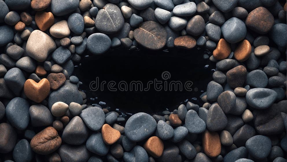 Pebbles in a Hole with a Hole in the Middle Stock Illustration ...