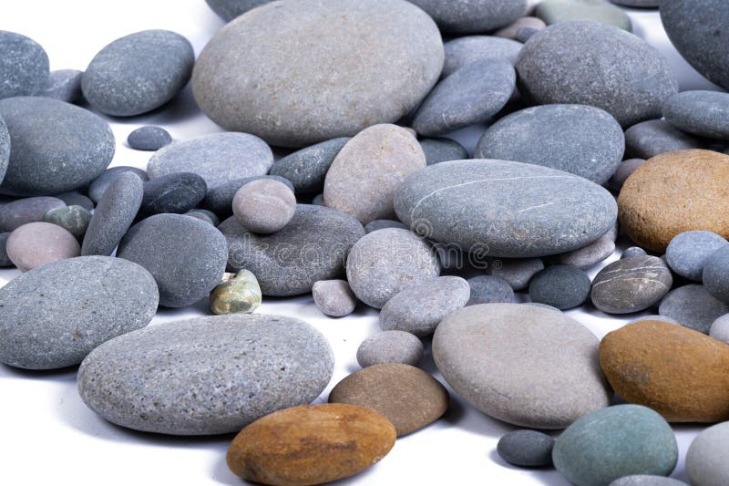 Pebbles isolated stock photo. Image of white, object - 271181090