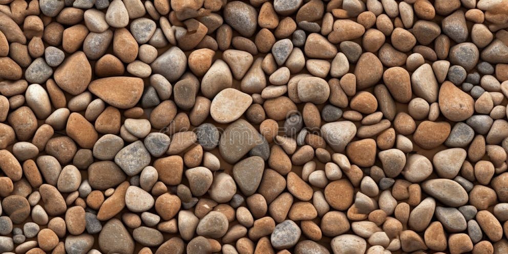 Pebbles Brown Rounded Small Stone Pattern Copy Space Background Stock ...