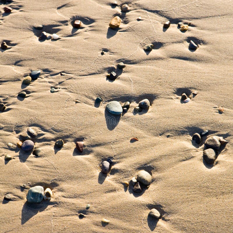 Pebbles on the sand stock image. Image of sandy, sand - 4693771