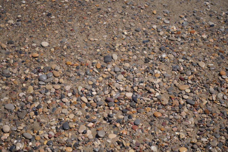 Pebbles on Sea Beach Washed Round Stock Image - Image of flat, gravel ...