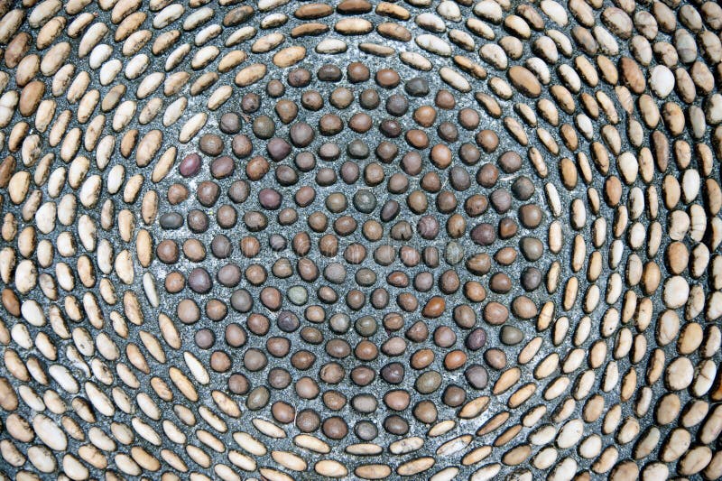 Pebbles Stone Pattern on the Floor. Stock Image - Image of rock ...