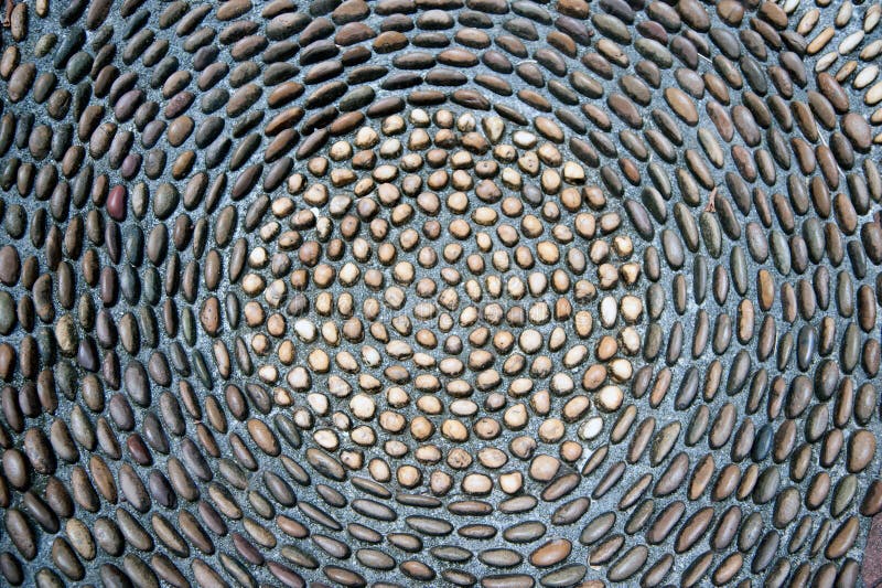 Pebbles Stone Pattern on the Floor. Stock Photo - Image of stone ...